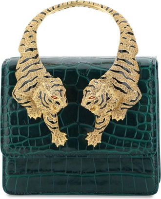 Roberto Cavalli Mittelgro&szlig;e Roar Handtasche - Gr&uuml;n