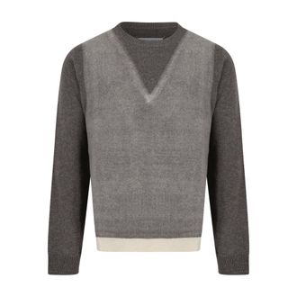 Maison Margiela Homme, Pulls, Brun, Taille: M Pull en maille fusionn&eacute;e