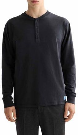 Scotch & Soda Slub Henley T-Shirt Ls Chemise, M&eacute;t&eacute;orite 021, L Homme