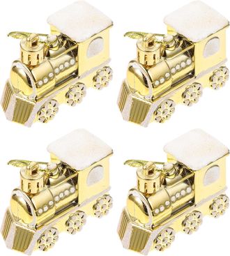 Artibetter 4 St&uuml;ck Weihnachtsbaum Auto Anh&auml;nger aus Sicherem Kunststoff Kleine Bunte Weihnachtsbaum Zug Deko f&uuml;r Weihnachtsfeiern und Heimdekoration