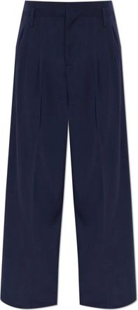 Kenzo Femme, Pantalons, Bleu, Taille: 38 FR Pantalon large en laine