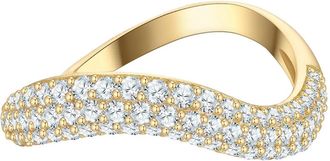 Glanzst&uuml;cke M&uuml;nchen Ring - Sterling Silber Ring Zirkonia - Gr. 48 - in Gold - f&uuml;r Damen