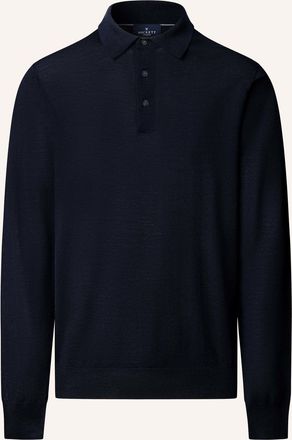 Hackett Pullover Merino Silk Ls Polo blau