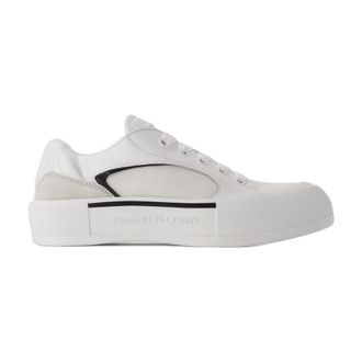 Alexander McQueen Mens Quilted Calfskin Sneaker White
