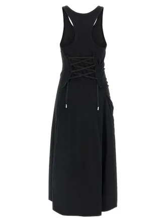 Alexander McQueen Womens Black Cotton Long Dress