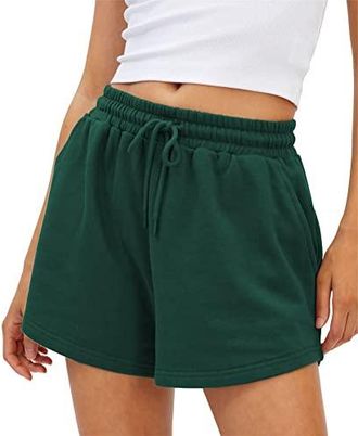 ORANDESIGNE Short Femme Pantalon de Survêtement Court Bermudas Sports Shorts Décontracté Dété Léger Shorts Dextérieur Randonnée Cycliste Running avec Poches Sweat