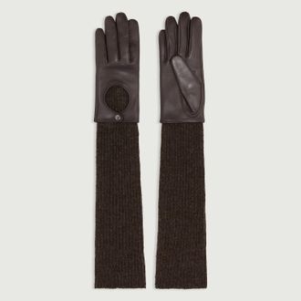 SOEUR GANTS JIMMY MARRON FONC&Eacute;