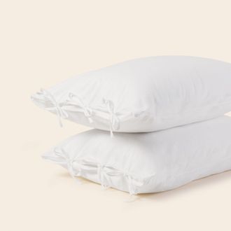 Madura Lot De 2 Taies DOreiller Satheene Simplement blanc - BLANC