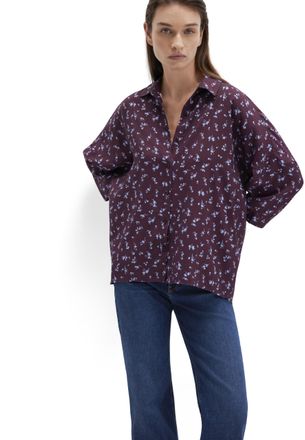 Mavi Damen Long Sleeve Shirt Langarm-Shirt, Winetasting Floral Print, M