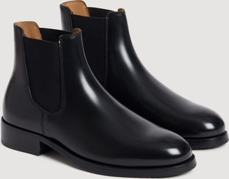 Sandro Chelsea Boots en cuir lisse