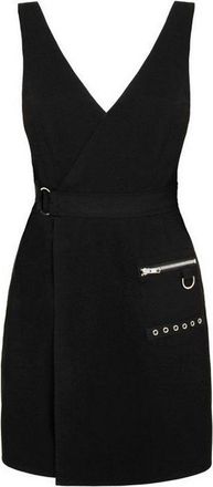 Hell Bunny Minikleid Mallory Pinafore Punk Gothic Goth Wickelkleid