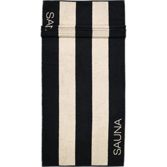 CawÖ Saunatücher Natural Blockstreifen 6221 Natur-schwarz - 39