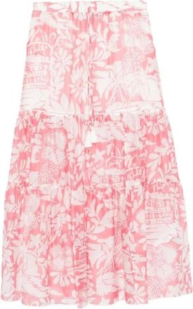 Ermanno Scervino Femme, Jupes, Multicolore, Taille: 38 FR Bubble Lyocell Polyamide Long Skirt