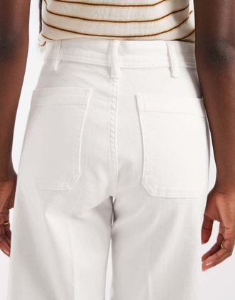 Polo Ralph Lauren Jean &eacute;vas&eacute; tiss&eacute; - Blanc
