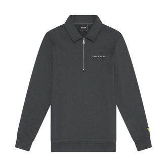 Lyle & Scott Sweatshirt für Herren, mit kurzem Reißverschluss (Metallisches Blaugrau)