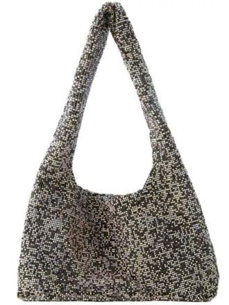 Kara Hobo Bags - Crystal Mesh Armpit Bag - Polyester - Black Pixel - Gr. unisize - in Schwarz - f&uuml;r Damen