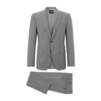 HUGO BOSS Klassischer Wollanzug - - Suits - Herren - Grau - XL