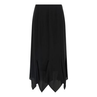 Valentino Garavani Crepe de Chine Midi-Rock - - Skirts - Damen - Schwarzk - 2XS