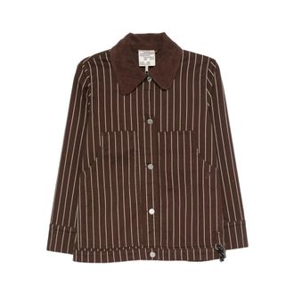 Baum Und Pferdgarten Femme, Vestes, Brun, Taille: 36 FR Veste en denim à rayures pour femmes