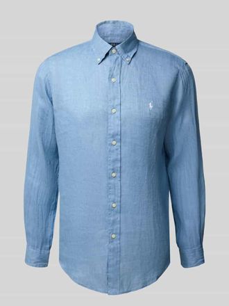 Polo Ralph Lauren Regular Fit Leinenhemd mit Button-Down-Kragen
