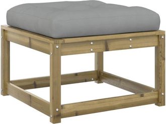 vidaXL Vidaxl - Gartenhocker mit Kissen Kiefernholz Imprägniert