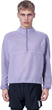 SATISFY Satisfy - FuzzFleece AD Half-Zip - Homme - Sport - Violet - Taille: L
