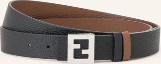 Fendi Lederg&uuml;rtel Zum Wenden schwarz