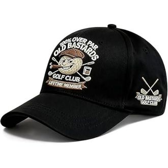 Generic Casquette de baseball Old Bastards Golf Club, 100 % plus que par rapport aux membres &agrave; vie, casquette de baseball vintage amusante sur le th&egrave;me du gol