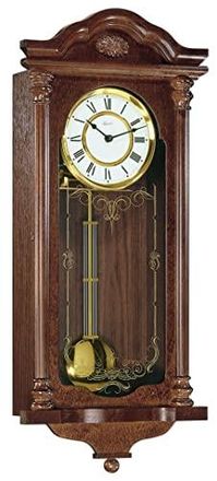 Hermle Uhrenmanufaktur Wanduhr, Holz, Braun, 67cm x 29cm x 14,5cm