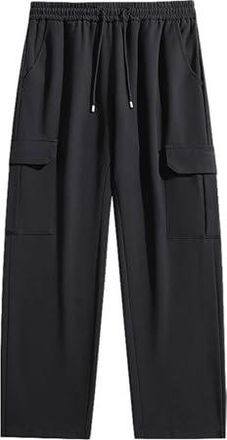 Generic Pantalon cargo doublé en polaire thermique pour homme - Pantalon de survêtement cargo décontracté - Taille élastique - Pantalon dhiver pour homme, cla