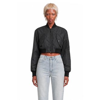 Balenciaga Cropped Bomber in Technical Faille