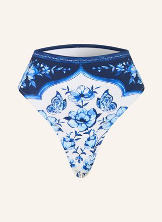 Farm Rio Farm Rio High-Waist-Bikini-Hose Porcelain Garden blau