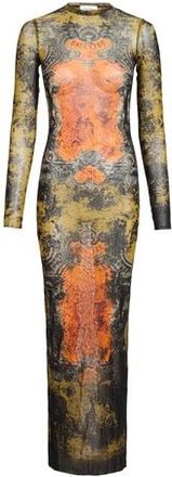 Jean Paul Gaultier Robe longue à imprimé