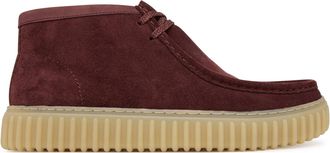 Clarks Schnürschuhe Clarks Torhill Hi 26183423 Dunkelrot