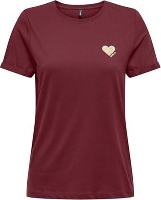 Only Onlkita Life S/S Top Noos, Bordeaux, L Femmes