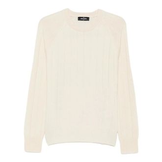 Gran Sasso Pull &agrave; col rond Paricollo - Homme - Pulls - Blanc - Taille: S