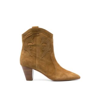 BA&SH Femme, Chaussures, Brun, Taille: 39 EU Chaussures Slip-On en Daim et Cuir Bronze Marron