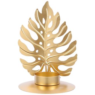 NUOBESTY Homoyoyo Nordischer Eisen Kerzenhalter mit Goldenem Eleganter Tischdeko f&uuml;r Wohnzimmer und Esszimmer Schmiedeeiserner Kerzenst&auml;nder f&uuml;r Romantisches D