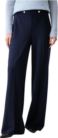 Joseph Ribkoff Pantalon large en cr&ecirc;pe scuba - Femme - Pantalons - Bleu - Taille: 52 FR