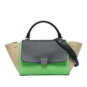 Celine Sac Trapeze Pre-owned - Femme - Pre-owned - Vert - Taille: ONE Size