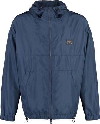 Dolce & Gabbana Homme, Vestes, Bleu, Taille: L Veste L&eacute;g&egrave;re &agrave; Capuche