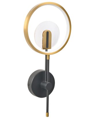 Beliani LED Wandlampe Aluminium gold/schwarz rund modernes Design Sambre