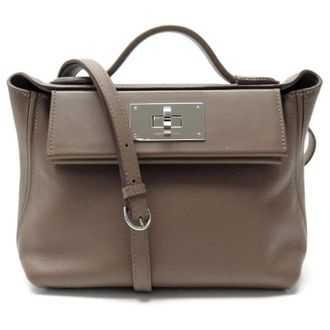 Herm&egrave;s Crossbody Bags - HERMES 24/24 MINI HANDTASCHE EVERCOLOR & SWIFT ETO - Gr. unisize - in Taupe - f&uuml;r Damen