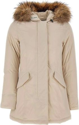 Woolrich Femme, Vestes, Beige, Taille: 44 FR Luxury Arctic Raccoon Parka