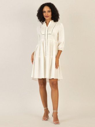 Mint & Mia Sommerkleid mit Biesen und Volantstufen