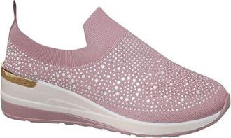 Generic Baskets respirantes &agrave; paillettes pour femme - Bout rond - Semelle &eacute;paisse - Confortables - Style d&eacute;contract&eacute; - Pour gym, sport, tennis, rose, 39.5 EU