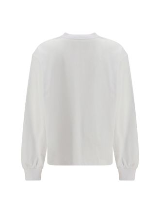 Ganni Banana Graphic Long-Sleeve T-Shirt - White