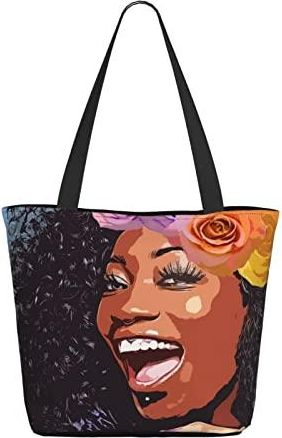 AOOEDM Sac &agrave; provisions pour femme afro-am&eacute;ricaine 33 x 28 x 17 cm. Le cadeau parfait pour la Saint-Valentin. Cest de la Saint-Valentin pour maman, fille, &eacute;p