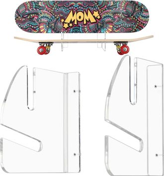 Generic Skateboard-Wandhalterung, Wandhalterung, Skateboard-Wandhalterung f&uuml;r einen schwebenden Effekt, platzsparende horizontale Wandhalterung, f&uuml;r Dez