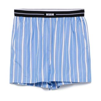 Msgm Shorts mit elastischem Bund - - Shorts - Damen - Blau - M